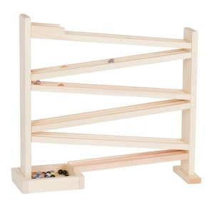 Dutchcrafters Pine Wood Toy Marble Racetrack Marble Run, Child Safe ...