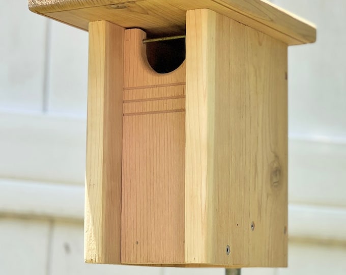 Dutchcrafters Gillwood Cedar Wood Bluebird Nest Box, Pole Mount Amish ...