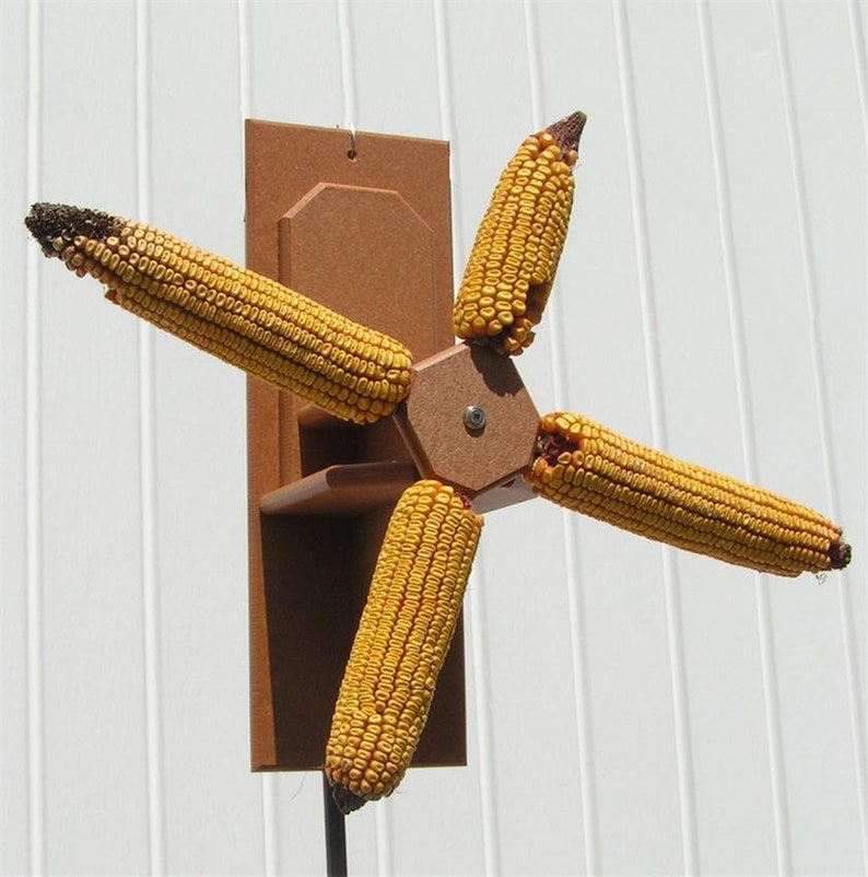 Spinning Corn Cob Squirrel Feeder With 4 Corn Spikes - Made From ...