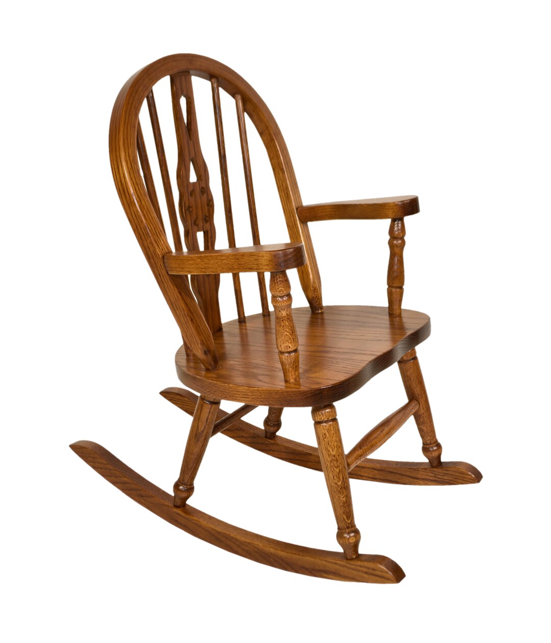 Solid Wood Kids Fiddleback Rocking Chair for Children, Michael's Cherry ...