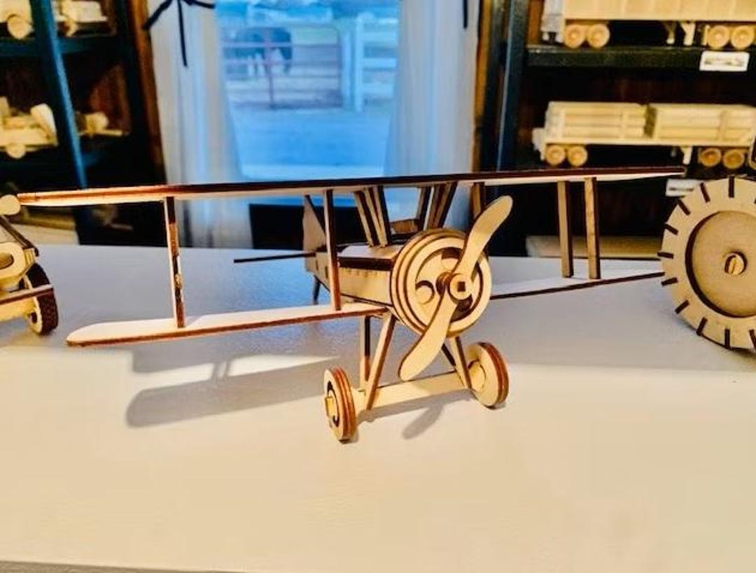 Biplane DIY Kit Build Model; Wood Display Biplane Amish Made in USA - Etsy