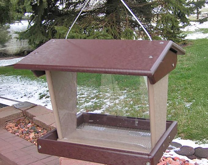 Outdoor Vinyl Bird Feeder Tray Feeder PVC Decorative Low Maintenance ...