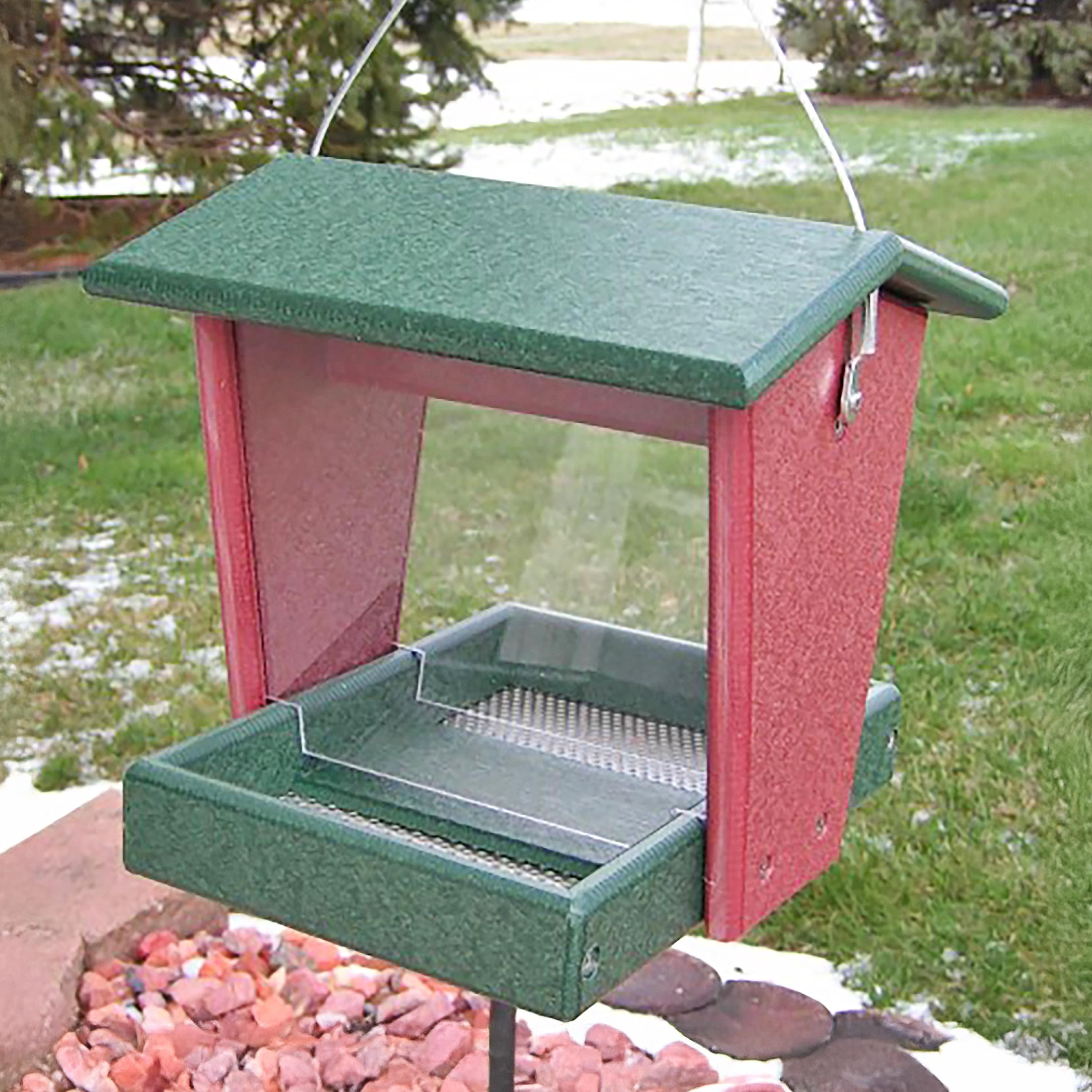 Small Hopper Bird Feeder With Platform Seed Tray, Hanging - Made From ...