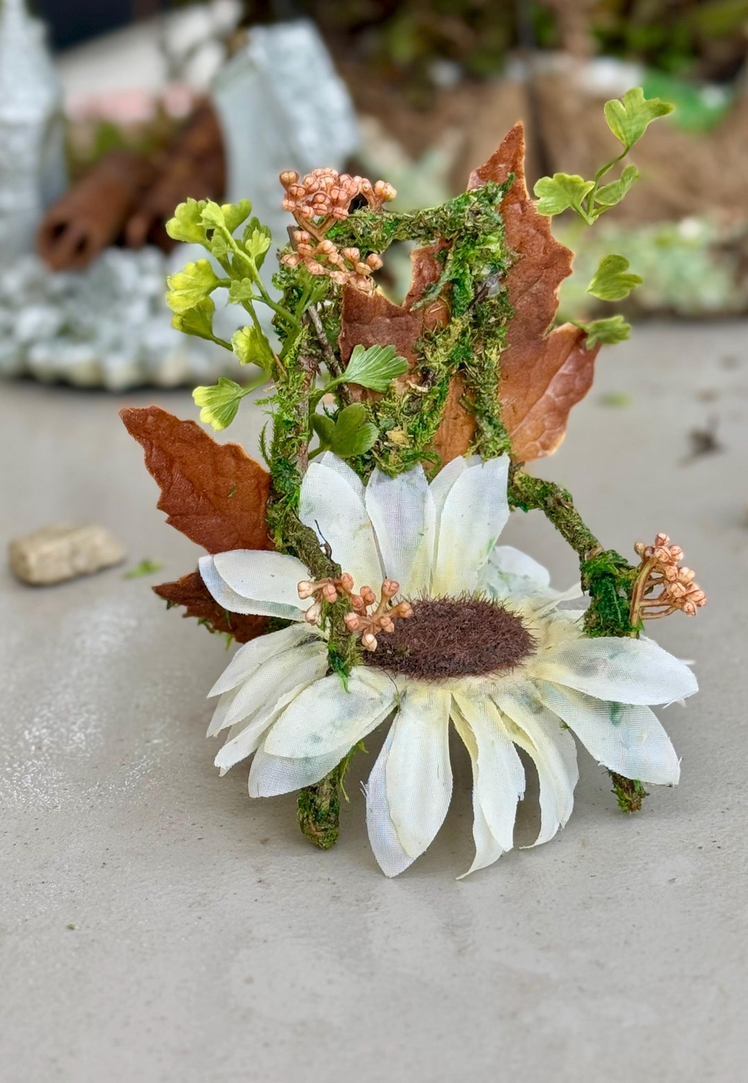 Sunflower Fairy Chair Fairy Furniture, Fairy Flower Chair,fairy Throne ...