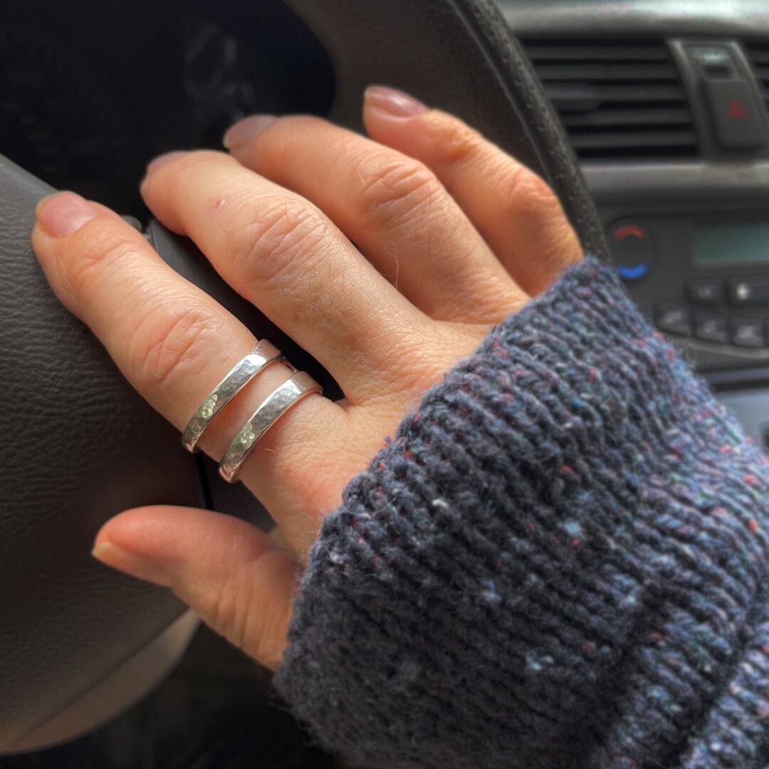 Double Band Sterling Silver Ring - Etsy