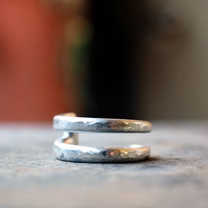 Double Band Sterling Silver Ring - Etsy
