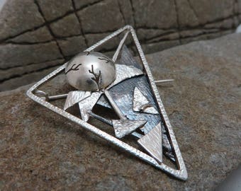 Triangular Brooch - Etsy