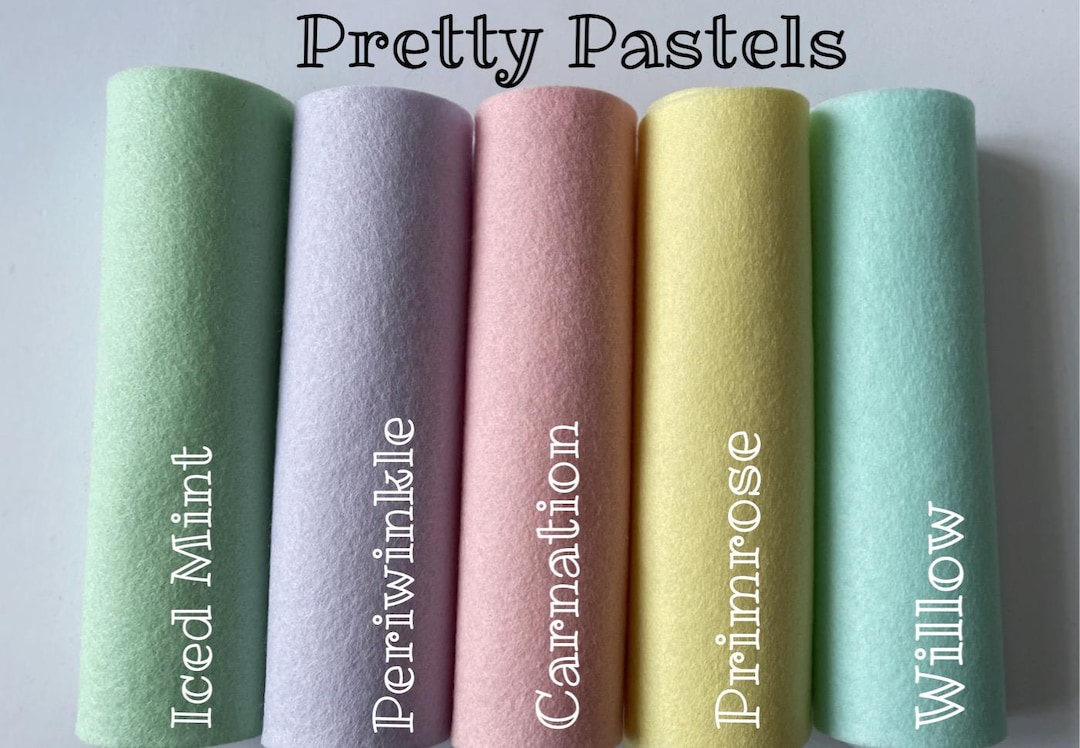 100% Wool Felt Pack - Baby Pastels - 5 Sheets 20 X30cm - Etsy