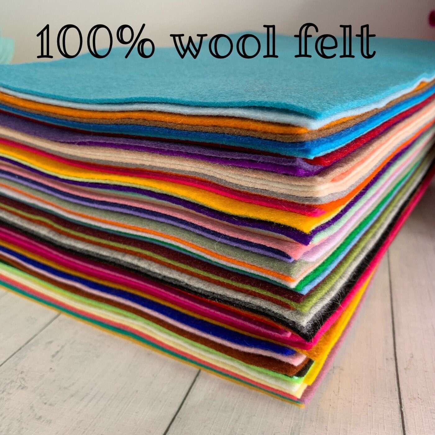 100% Wool Felt - Pick Your Own Colours - Size 20 X 30cm PLEASE READ ...