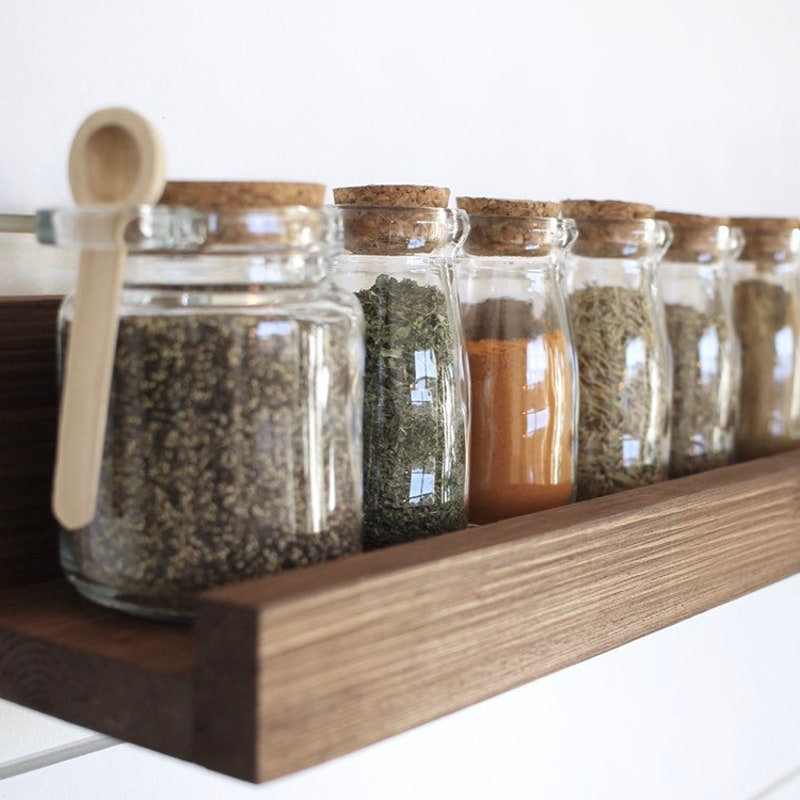 Wood Spice Rack Wall Mount - Etsy