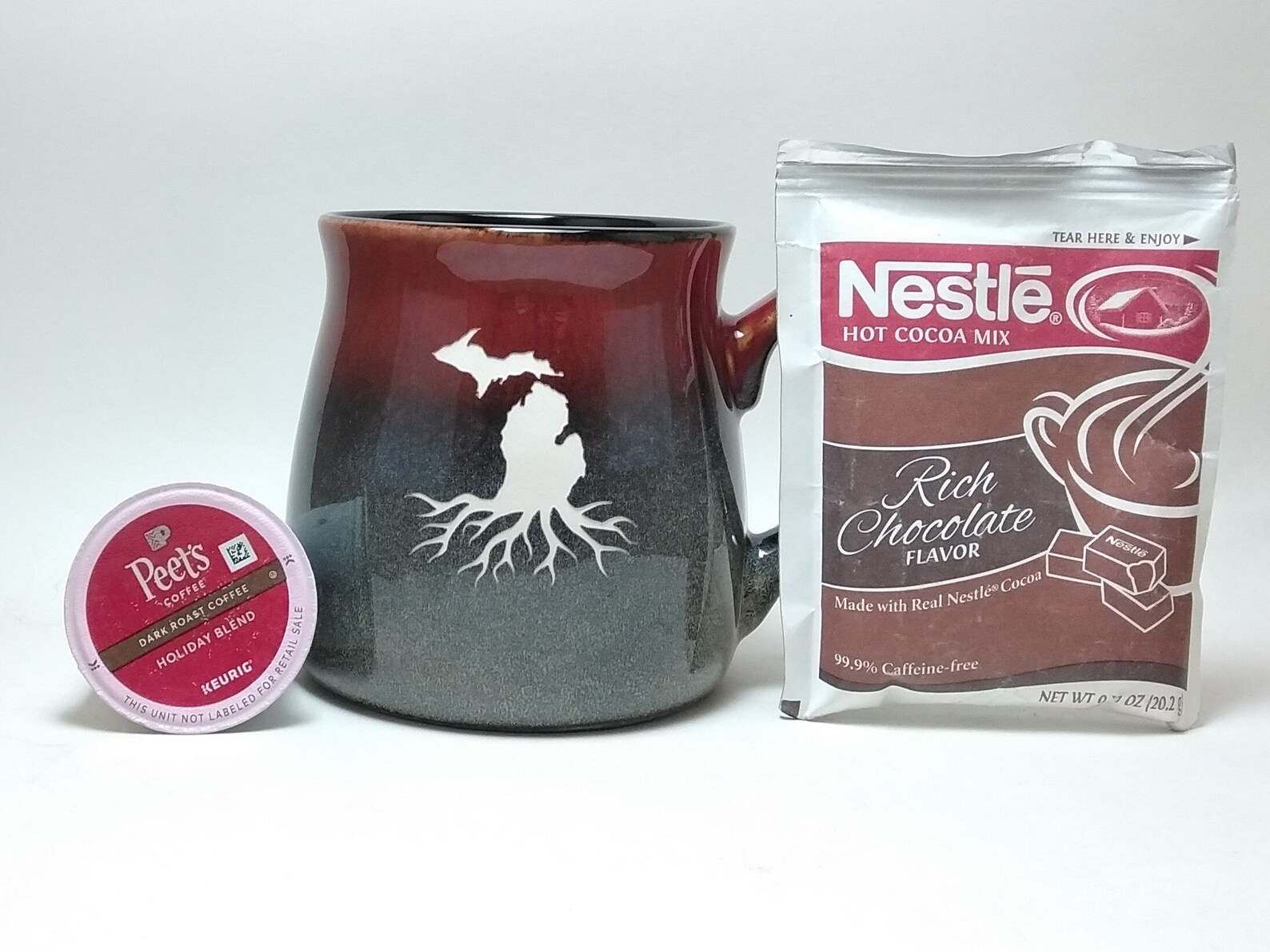 Sandblasted 16 Ounce Michigan Roots Coffee Mug/cup Rust to Beige - Etsy