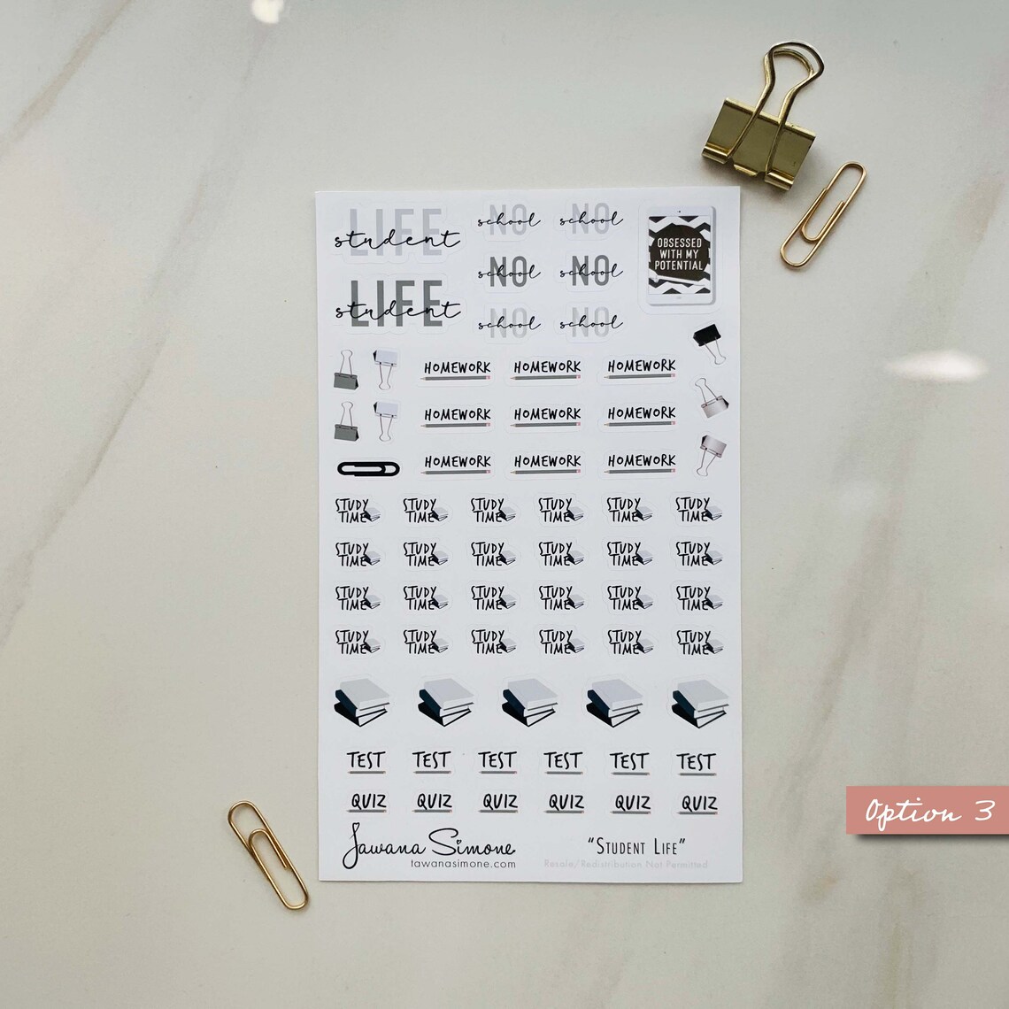 Student Life Planner Sticker Sheets Study Planner Sticker for - Etsy