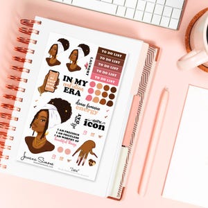 Black Girl Planner Stickers, Black Women, African American Planner ...