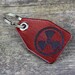Nuclear Symbol Leather Keychain, Biohazard Keyfob, Leather Accessories ...