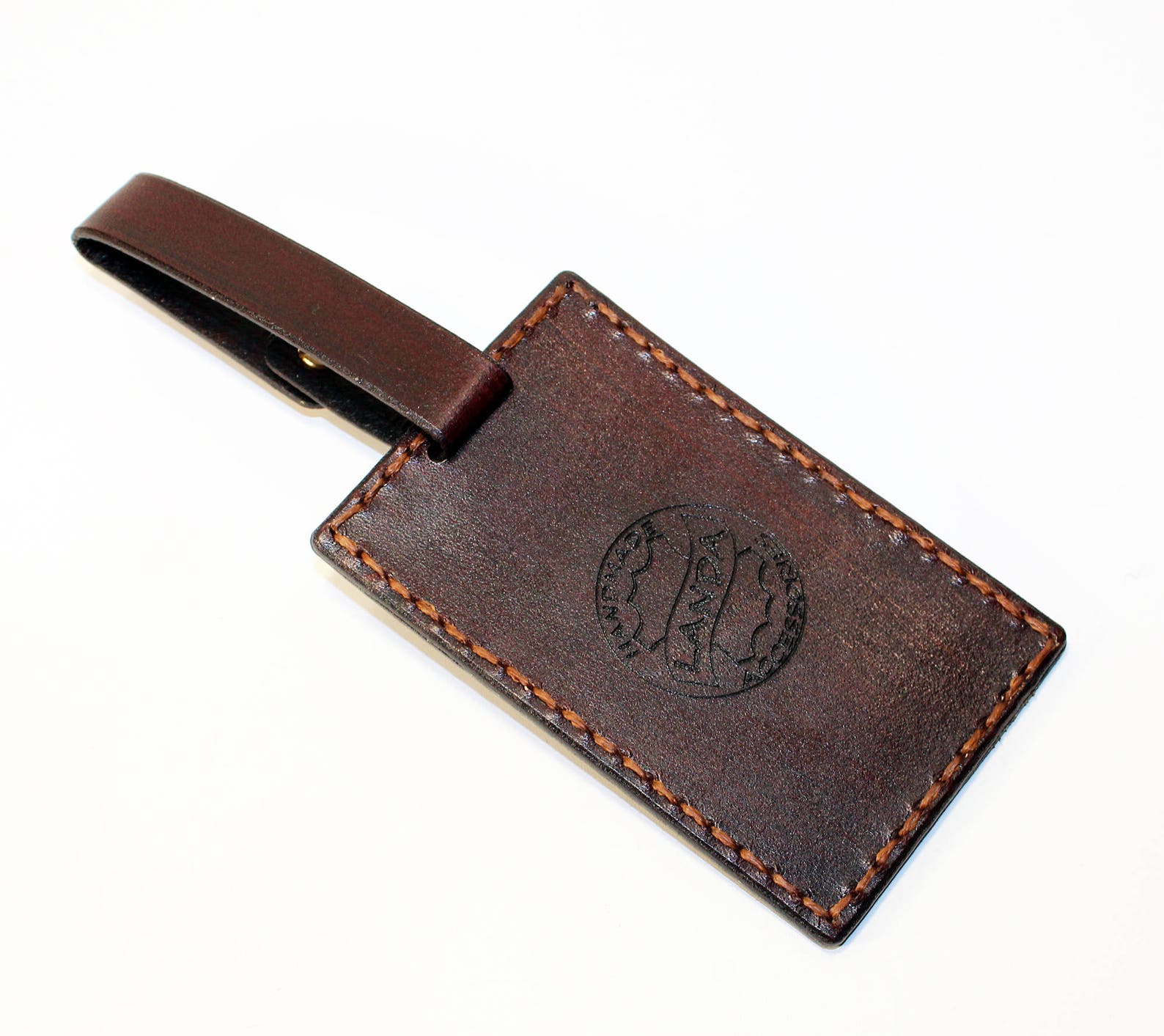 ID Card Holder Leather Card Tag Luggage Tagbusiness Card | Etsy