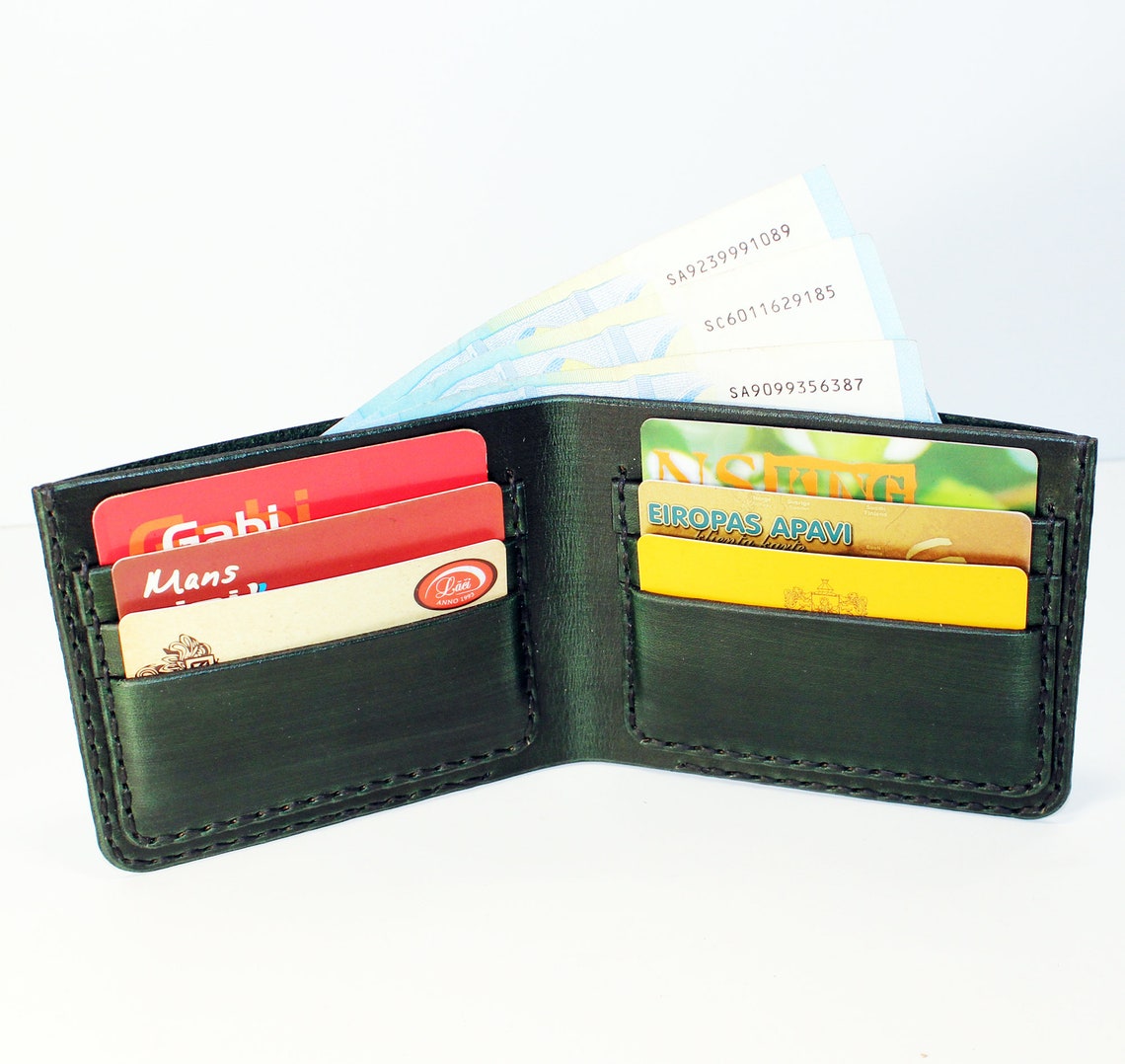 Leather wallet with Tree of Life great leather item | Etsy