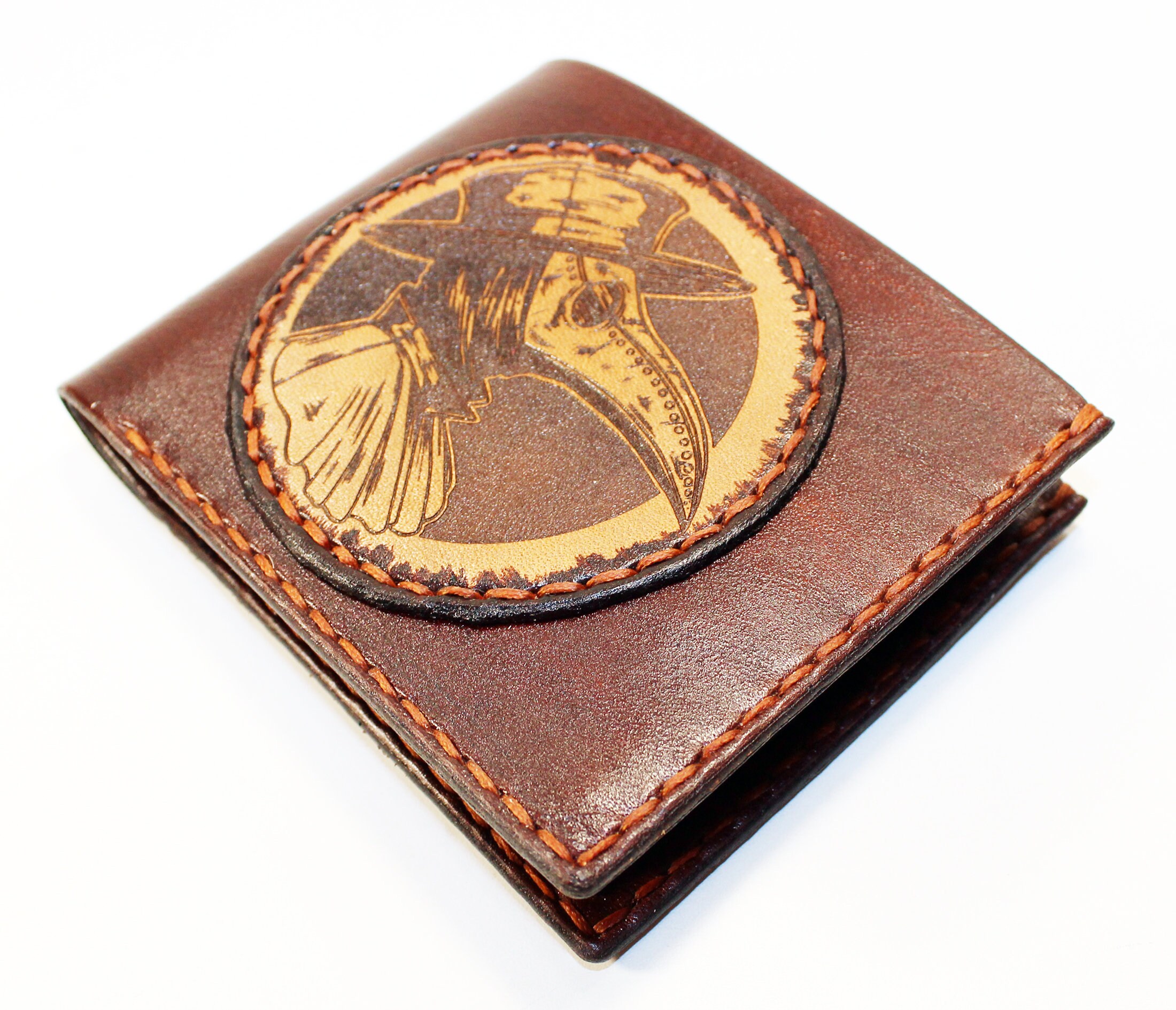 Plague doctor leather wallet card wallet Steampunk wallet | Etsy