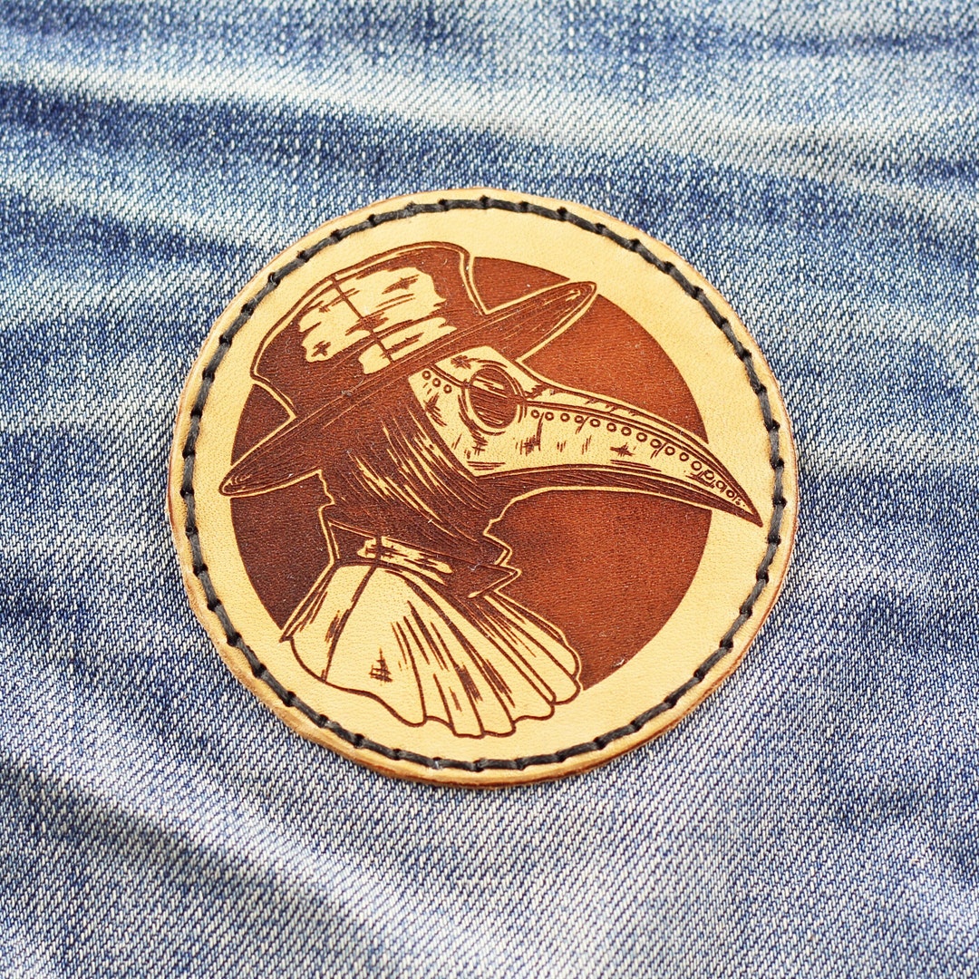 Plague Doctor Leather Patch. Plague Doctor Mask Sew, Sew on Patch ...