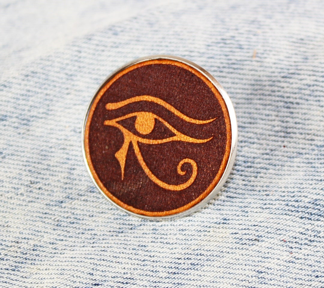 Eye of Hours Pin Badge, Eye of Ra, Ankh Symbol, Egyptian Symbol, Ankh ...