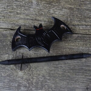 Bat Hair Barrette, Black, Hair Stick, Hair Slide, Hair Pin, Black Bat ...