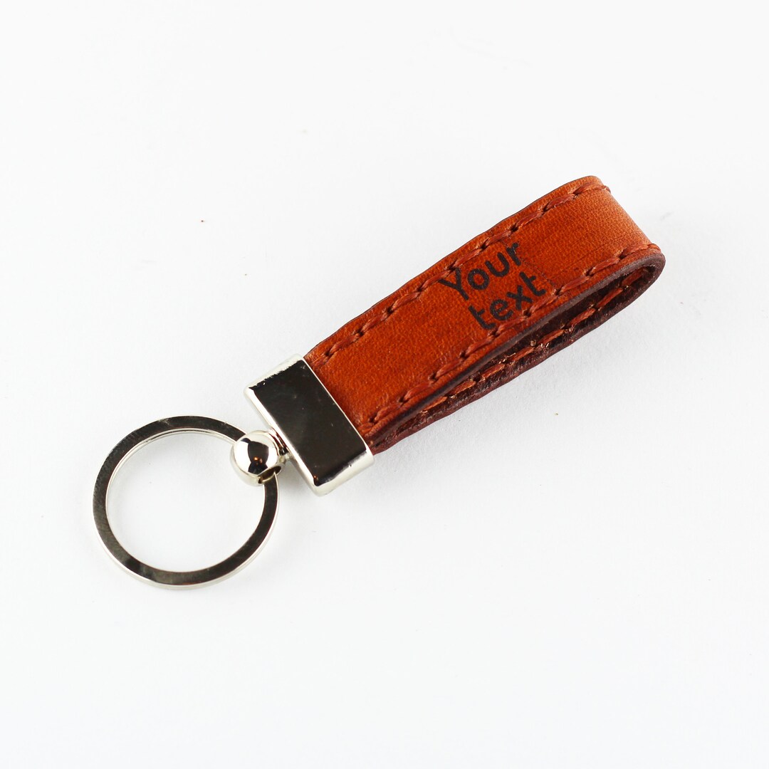 Personalized Leather Key Chain Custom Keychain Great - Etsy