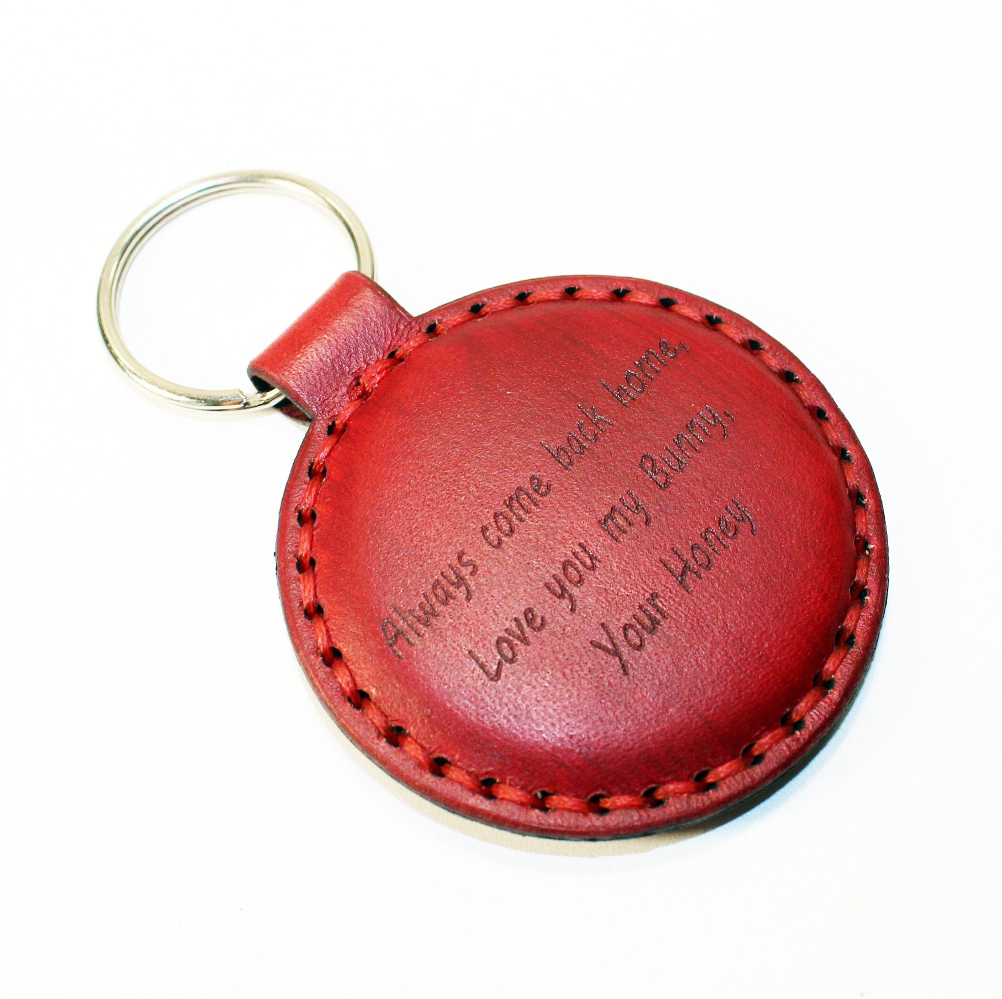 Personalized leather key chain anniversary gift custom | Etsy