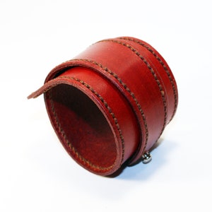 Orange Leather Cuff!orange Bracelet! Great Gift! Orange Cuff! Very Nice ...