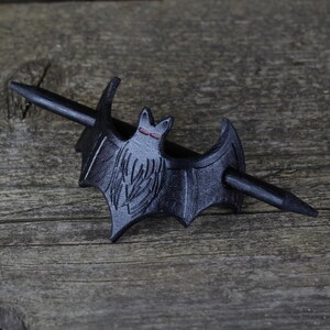 Bat Hair Barrette, Black, Hair Stick, Hair Slide, Hair Pin, Black Bat ...