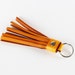 Leather Tassel Keychain. Yellow Leather Keychain. 100% Handmade Key ...