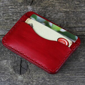 Slim Leather Card Holder Wallet, Minimalist Credit Card Case, Thin Card ...