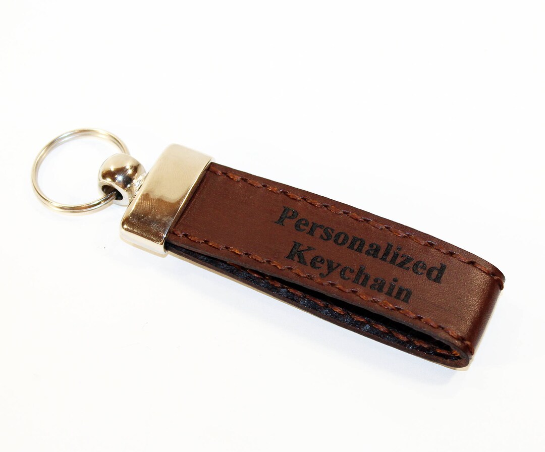 Personalized Leather Key Chain Custom Keychain Great - Etsy