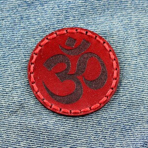 Om Leather Patch, Om Leather Sew, Yoga Patch, Meditation Accessories ...