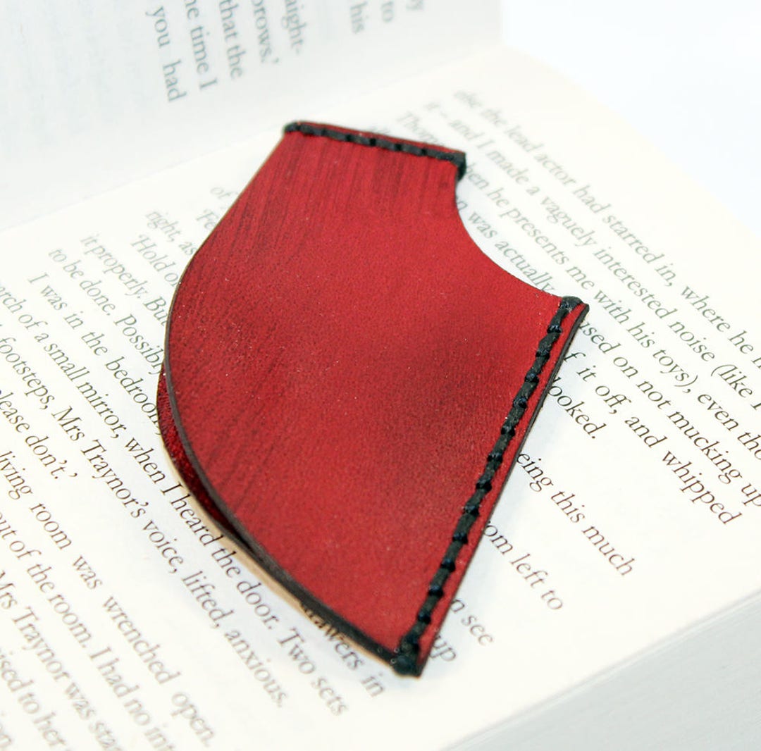 Leather Bookmark, Red Bookmark, Gifts for Booklover, Bookish Vibes ...