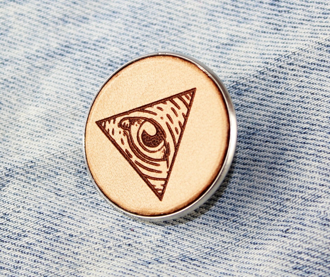 Illuminati Leather Pin: All Seeing Eye, Mason Eye - Etsy