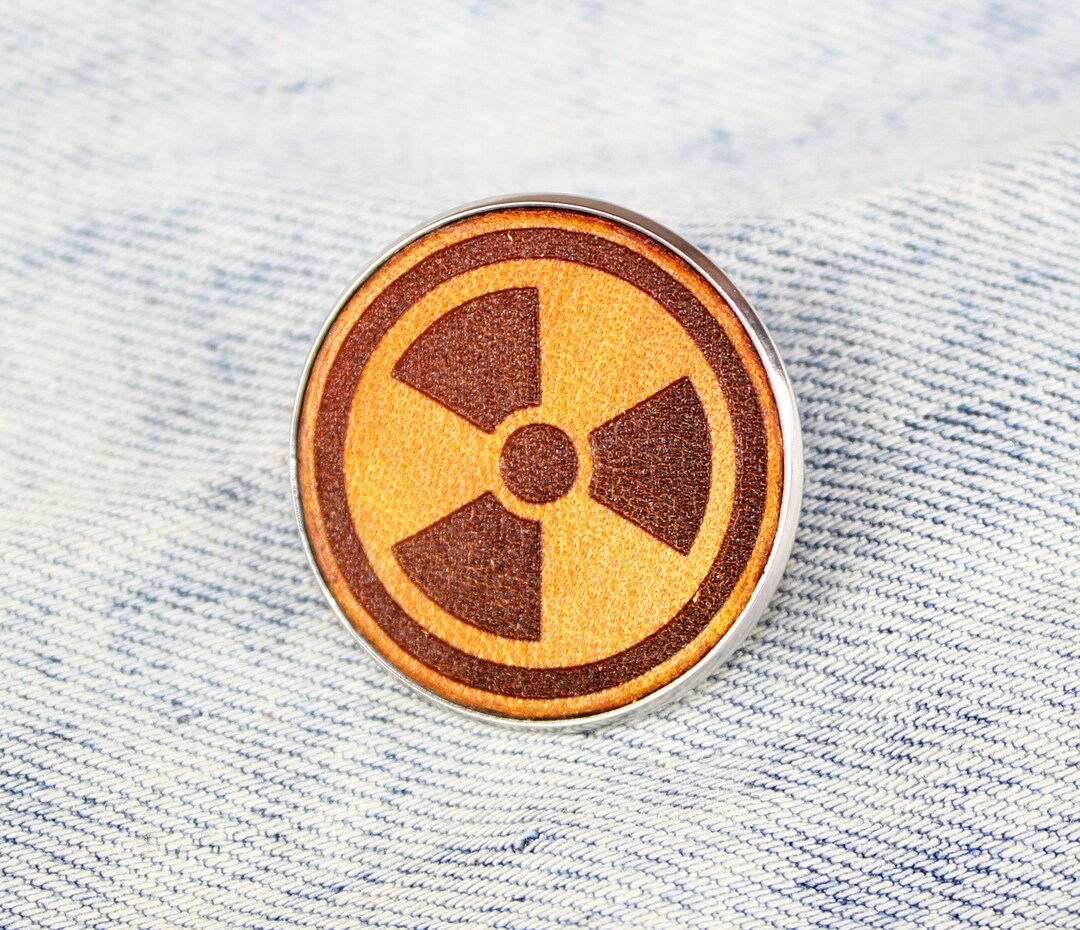 Nuclear Symbol Pin, Biohazard Pin, Leather Pin, Radiology Symbol Pin ...
