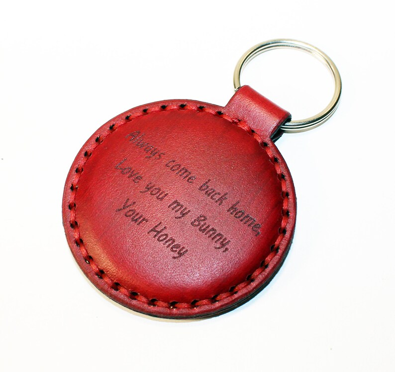 Personalized leather key chain anniversary gift custom | Etsy