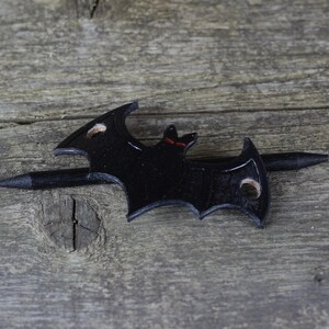 Bat Hair Barrette, Black, Hair Stick, Hair Slide, Hair Pin, Black Bat ...
