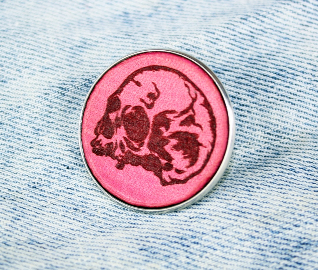 Skull Pin: Gothic Rocker Skeleton Badge - Etsy