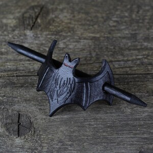 Bat Hair Barrette, Black, Hair Stick, Hair Slide, Hair Pin, Black Bat ...
