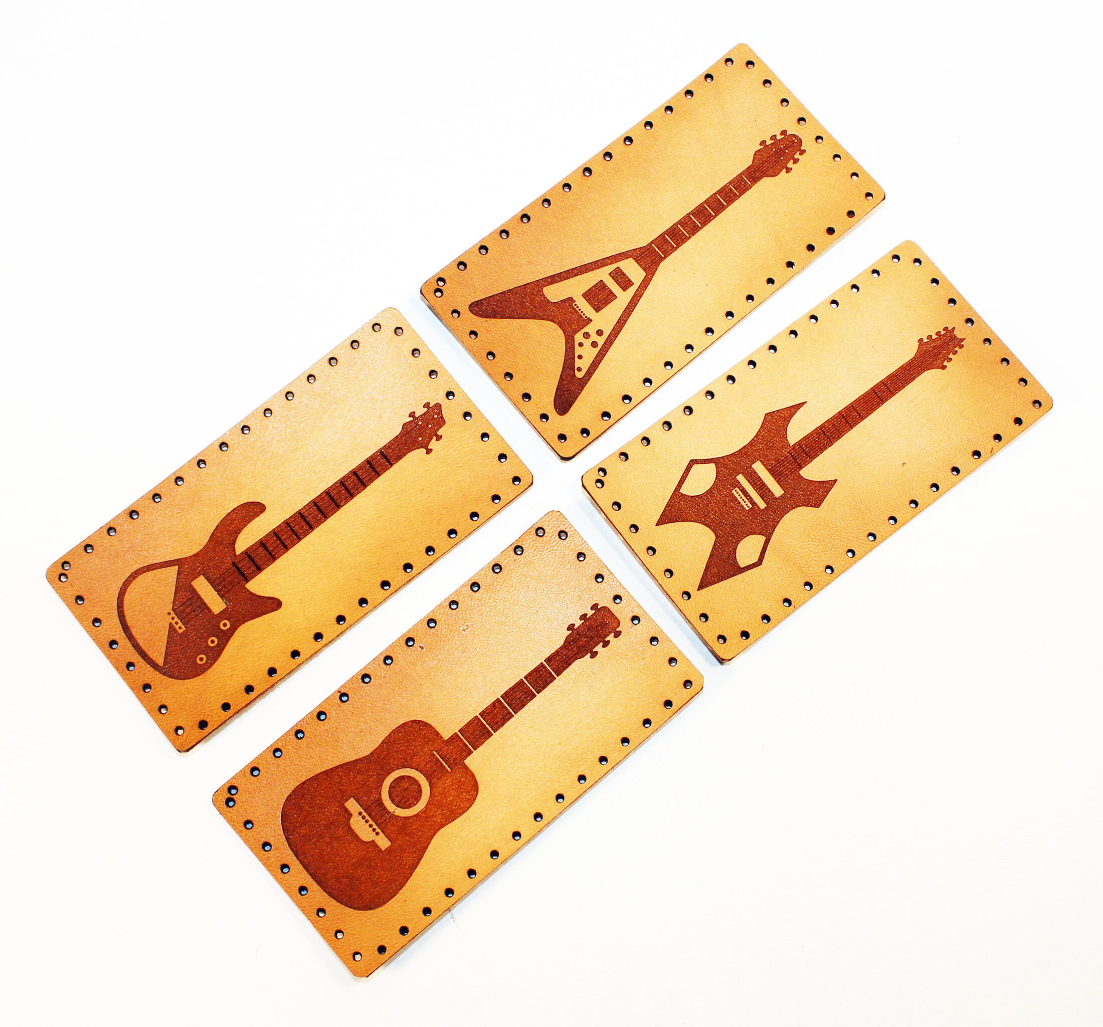 Italian Leather Guitar Patch: Sew-on Applique - Etsy