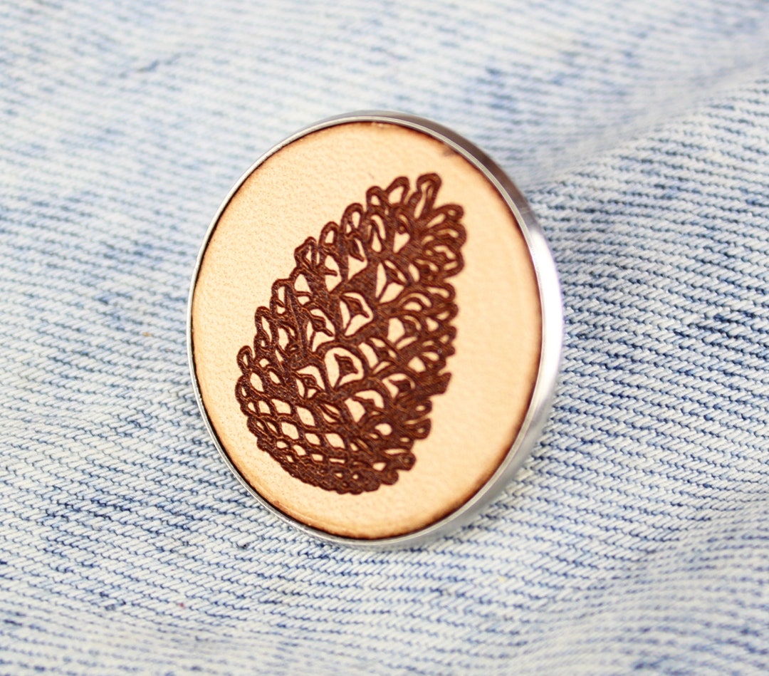 Pine Cone Pin: Nature Badge for Backpack - Etsy