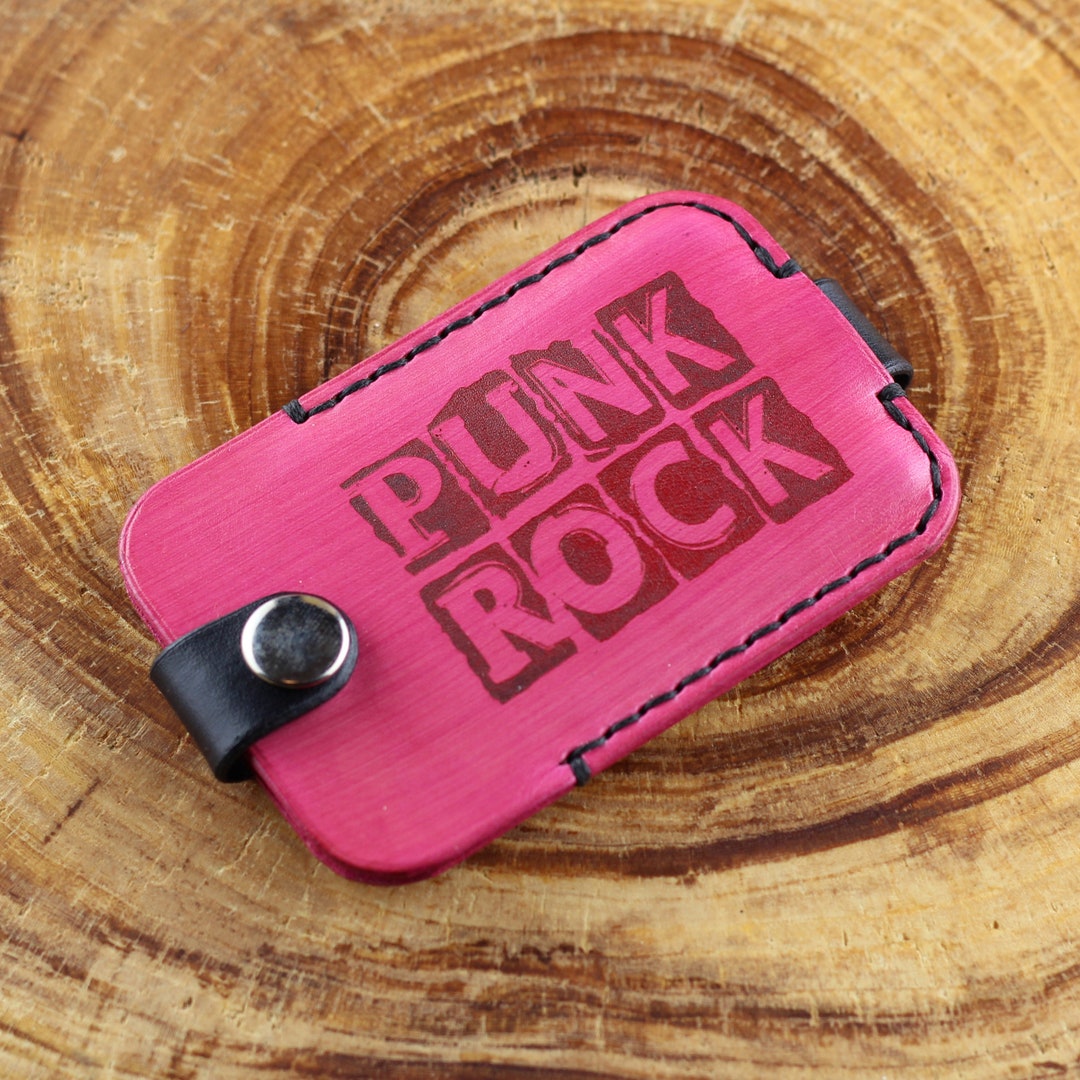 Punk Rock Leather Key Holder, Rocker Key Fob, Post Punk, Keychain ...