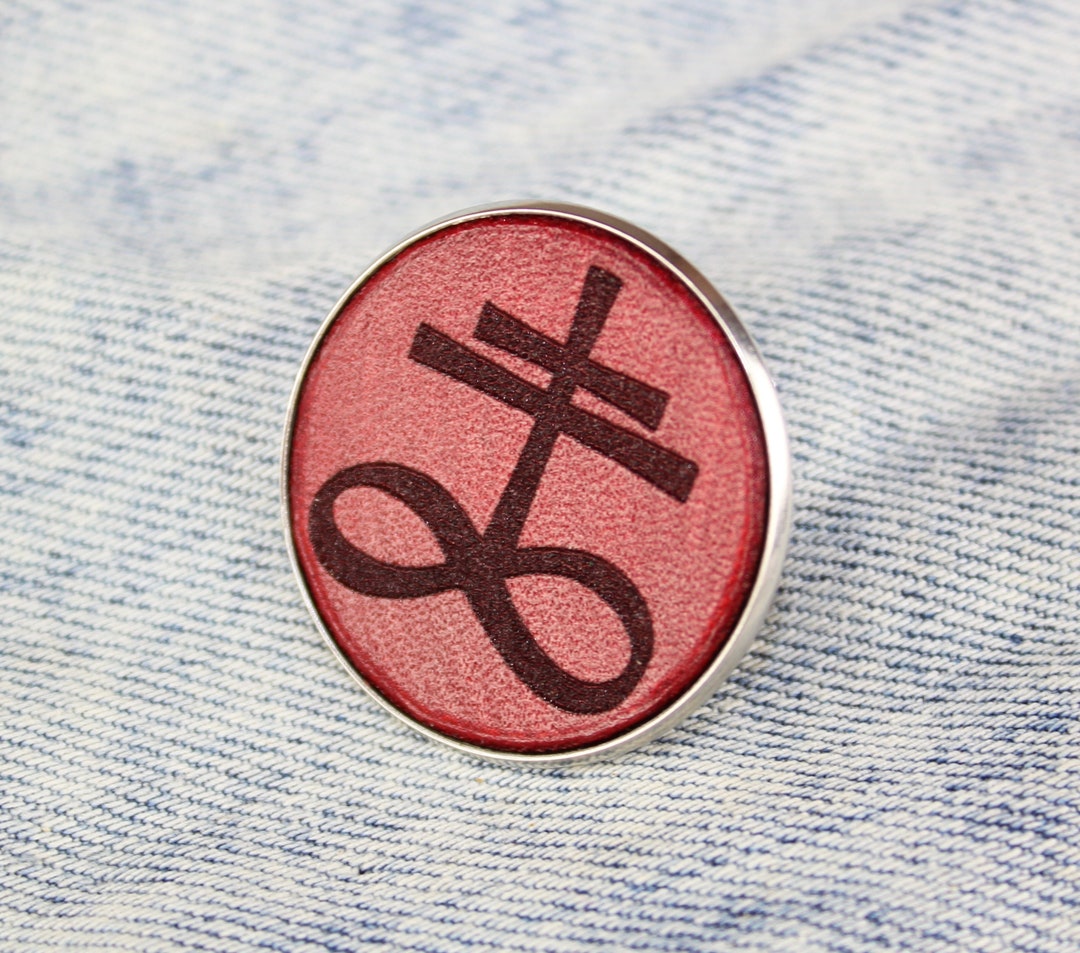 The Leviathan Cross Pin, Satan Badge, Lucifers Cross Badge, Baphomet ...