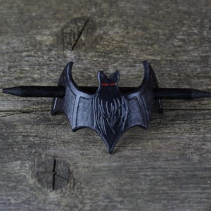 Bat Hair Barrette, Black, Hair Stick, Hair Slide, Hair Pin, Black Bat ...