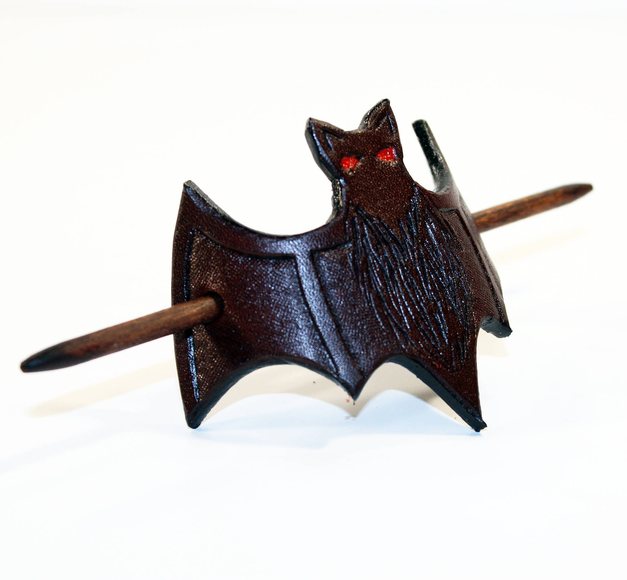 Bat Hair Barrette Brown Hair Stick Hair Slide Hair - Etsy