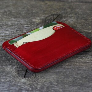 Slim Leather Card Holder Wallet, Minimalist Credit Card Case, Thin Card ...