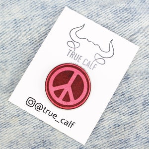 Peace Sing Pin, Hippie Badge, Make Love Not War, Leather Pin, Peace ...