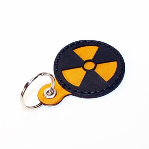 Radiation Symbol Keychain, Nuclear Key Fob, Caution Biohazard, Key ...