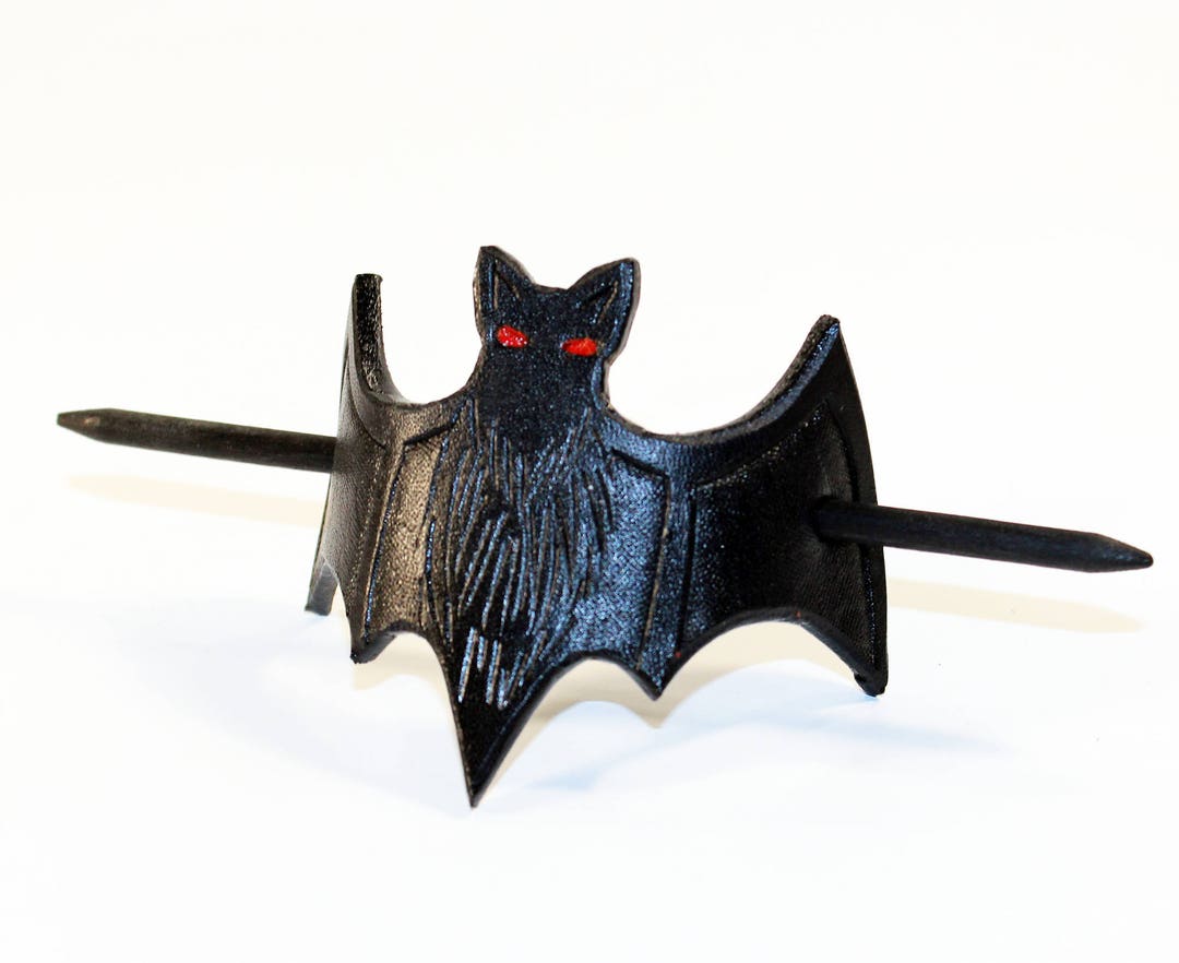 Bat Hair Barrette, Black, Hair Stick, Hair Slide, Hair Pin, Black Bat ...