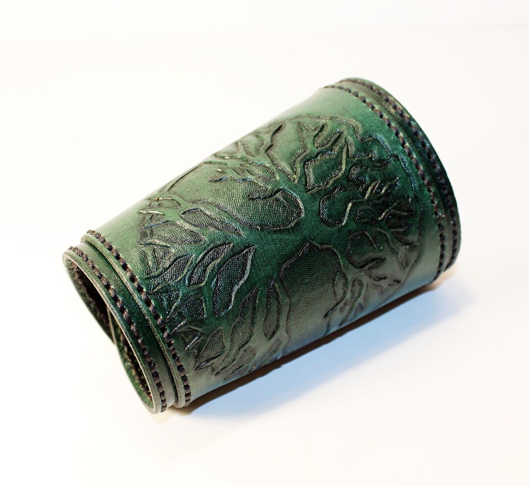 Tree of Life Handmade Leather Cuff Viking Cuff Celtic - Etsy